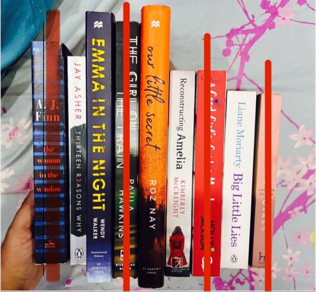 THRILLER BOOKS - Big Little Lies, Our Little Secret, Emma In The Night, 13 Reasons Why ...