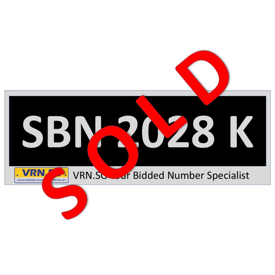 Classic Car Number Plate for Sale: SBN 2028 K (SBN2028K), Car ...