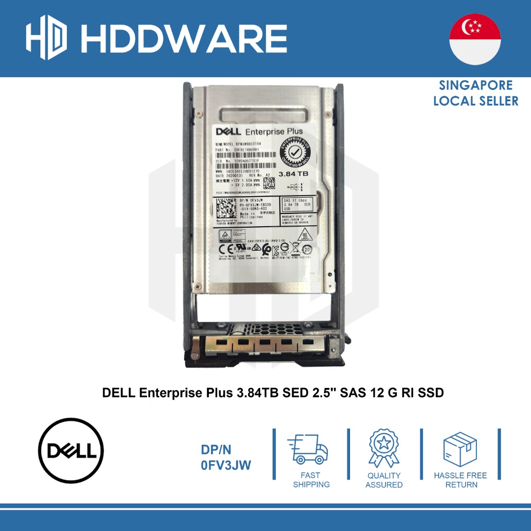 DELL Enterprise Plus 3.84TB SED 2.5'' SAS 12 G RI SSD // 0FV3JW ...
