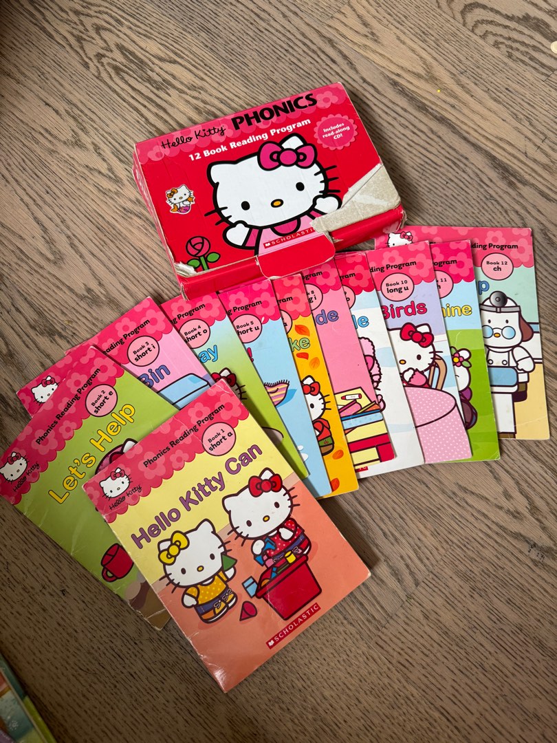 Hello Kitty Phonics 12 Book Reading Program, Hobbies & Toys, Books ...