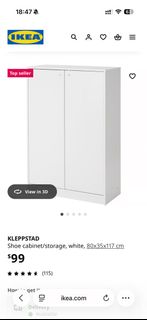 IKEA BRUSALI Shoe Cabinet - White, Furniture & Home Living, Furniture ...