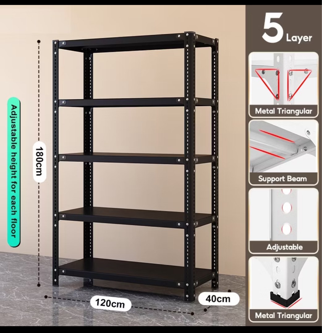 Metal Storage Shelf - 4 layers , Furniture & Home Living, Furniture ...
