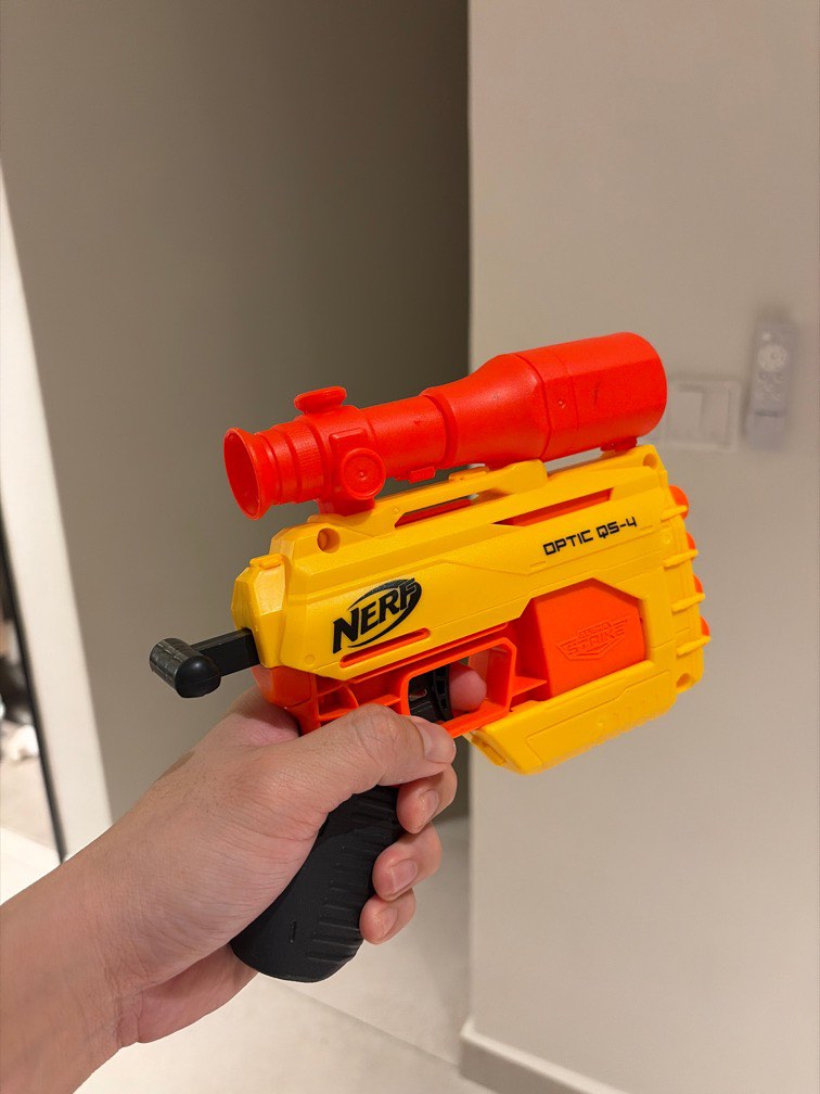 Nerf blaster gun Optic QS-4, Hobbies & Toys, Toys & Games on Carousell