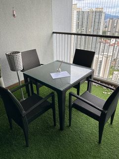 VÄSMANChair with armrests, outdoor, black, Furniture & Home Living ...
