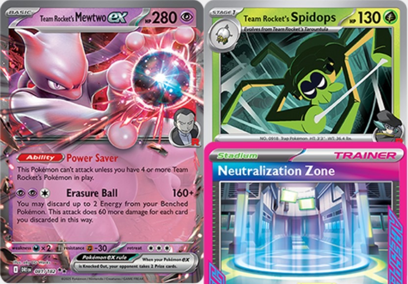Pokemon TCG Team Rocket's Mewtwo ex Spidops Deck with Neutralization ...