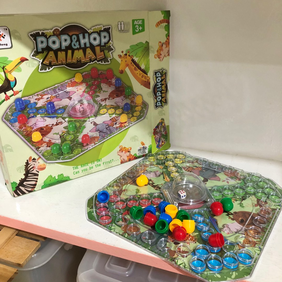 Pop and hop animal board game, Hobbies & Toys, Toys & Games on Carousell