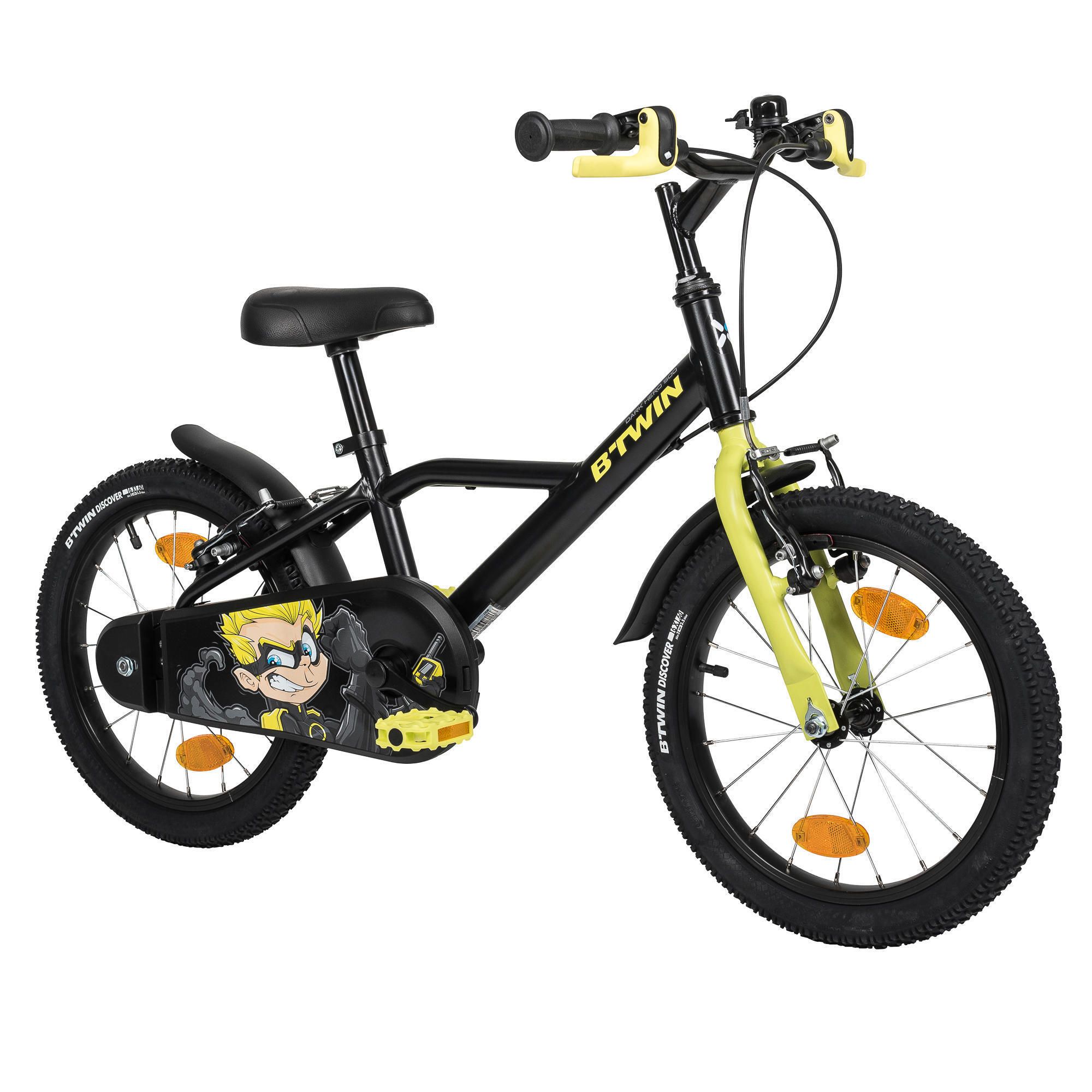 Refurbished Lightly Used Kids Bike 16 inch Dark Hero 500 4-6 years Dark ...