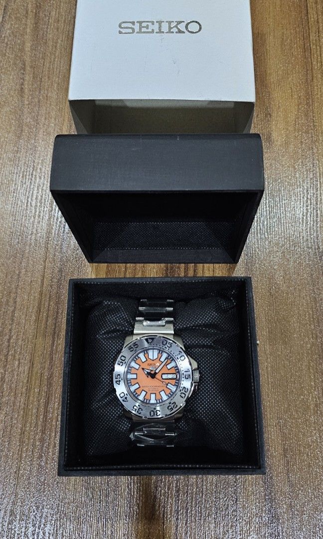 SEIKO Mini Monster Orange Dial, Men's Fashion, Watches & Accessories ...
