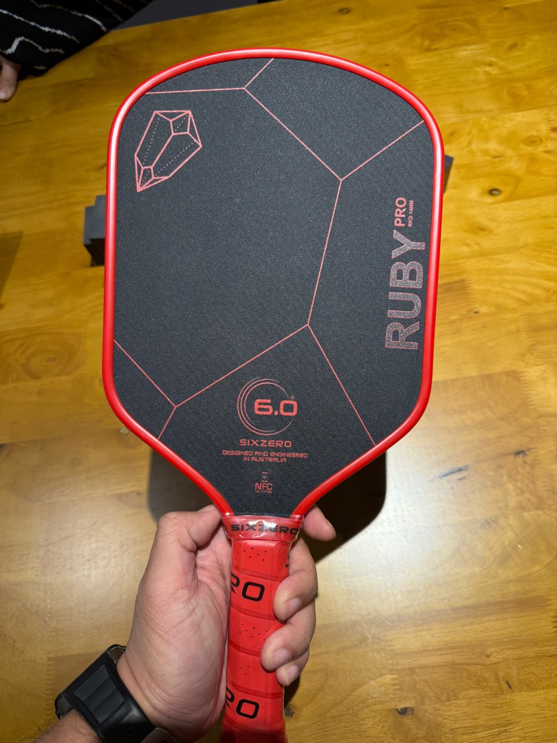 Six Zero Ruby Pro 6.0 Pickleball Paddle, Sports Equipment, Sports ...