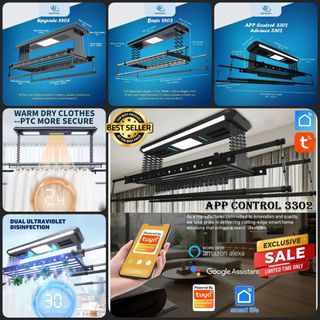 App-Controlled Smart Clothes Drying Rack | Electric Laundry System with ...