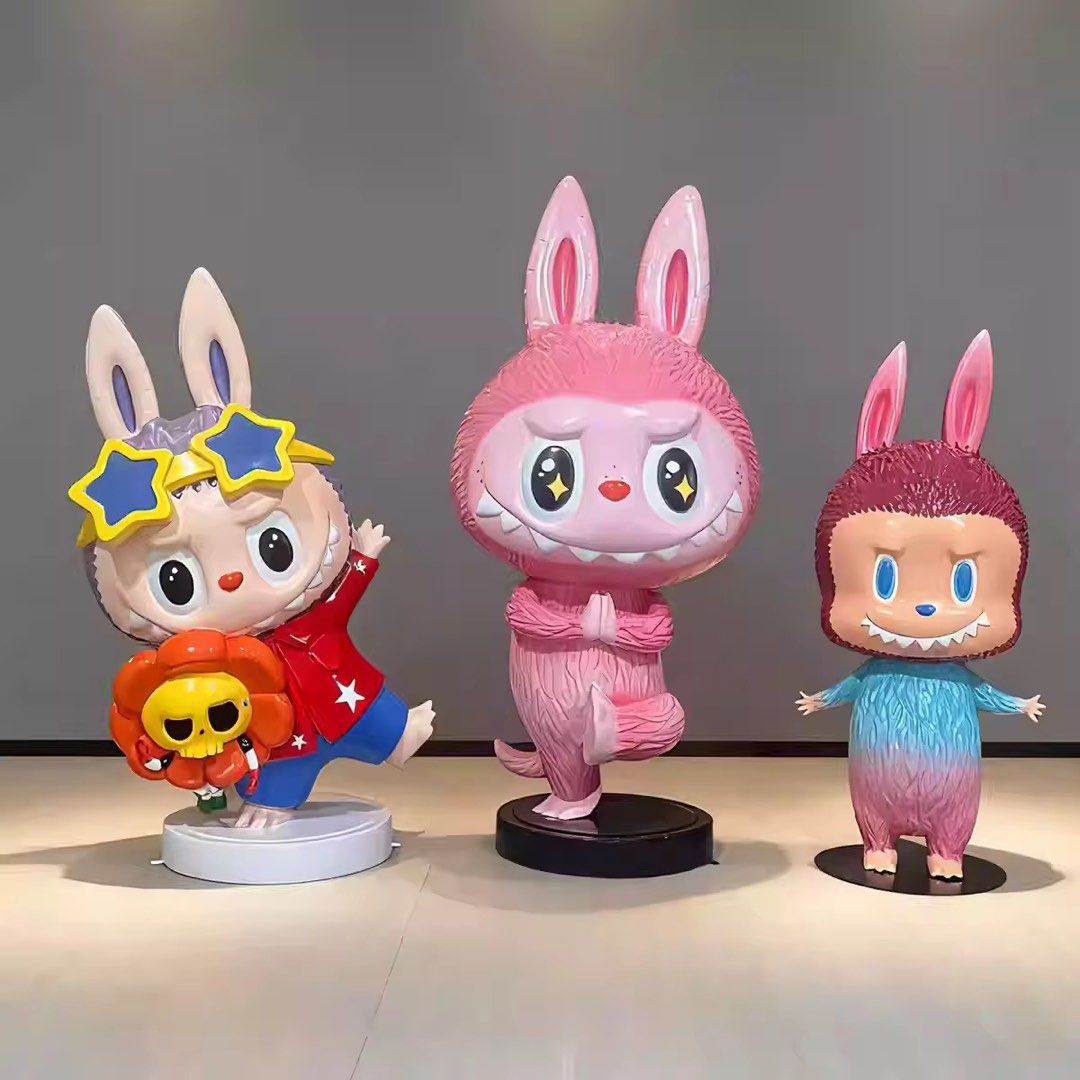 180cm Life Size Labubu Cartoon Statue Sculpture Figure Decoration ...