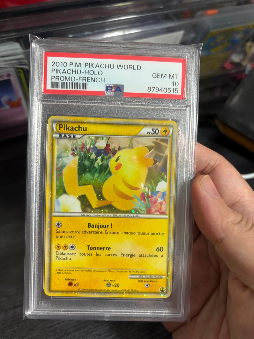 2010 Pikachu World Collection French PSA 10, Hobbies & Toys, Toys ...