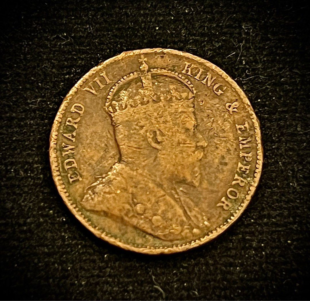 1908 Olden British Straits Settlements King Edward VII Quarter ½-Cents ...