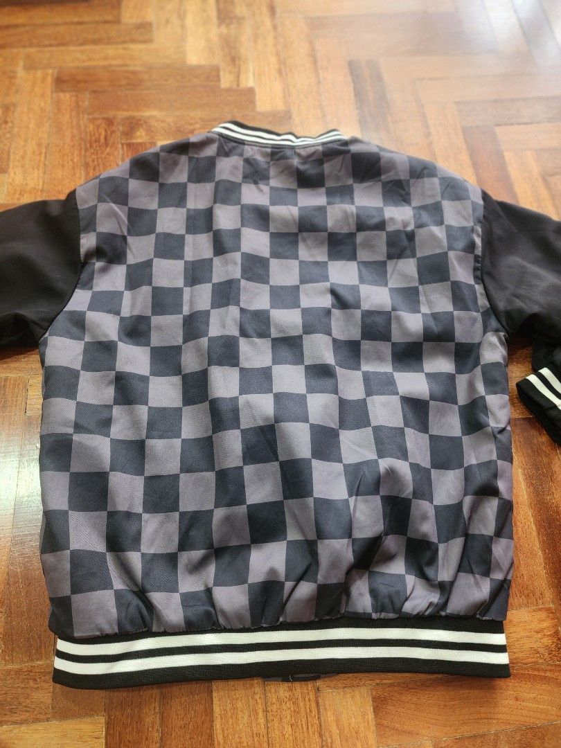 Checkered Varsity Jacket, Men's Fashion, Coats, Jackets and Outerwear ...