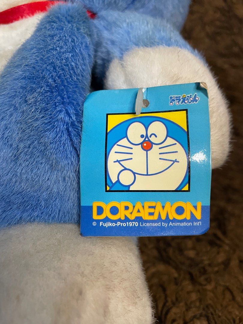 Vintage (Very Rare) Fujiko-Pro 1970 Doraemon Bag Plush Toy with tag ...