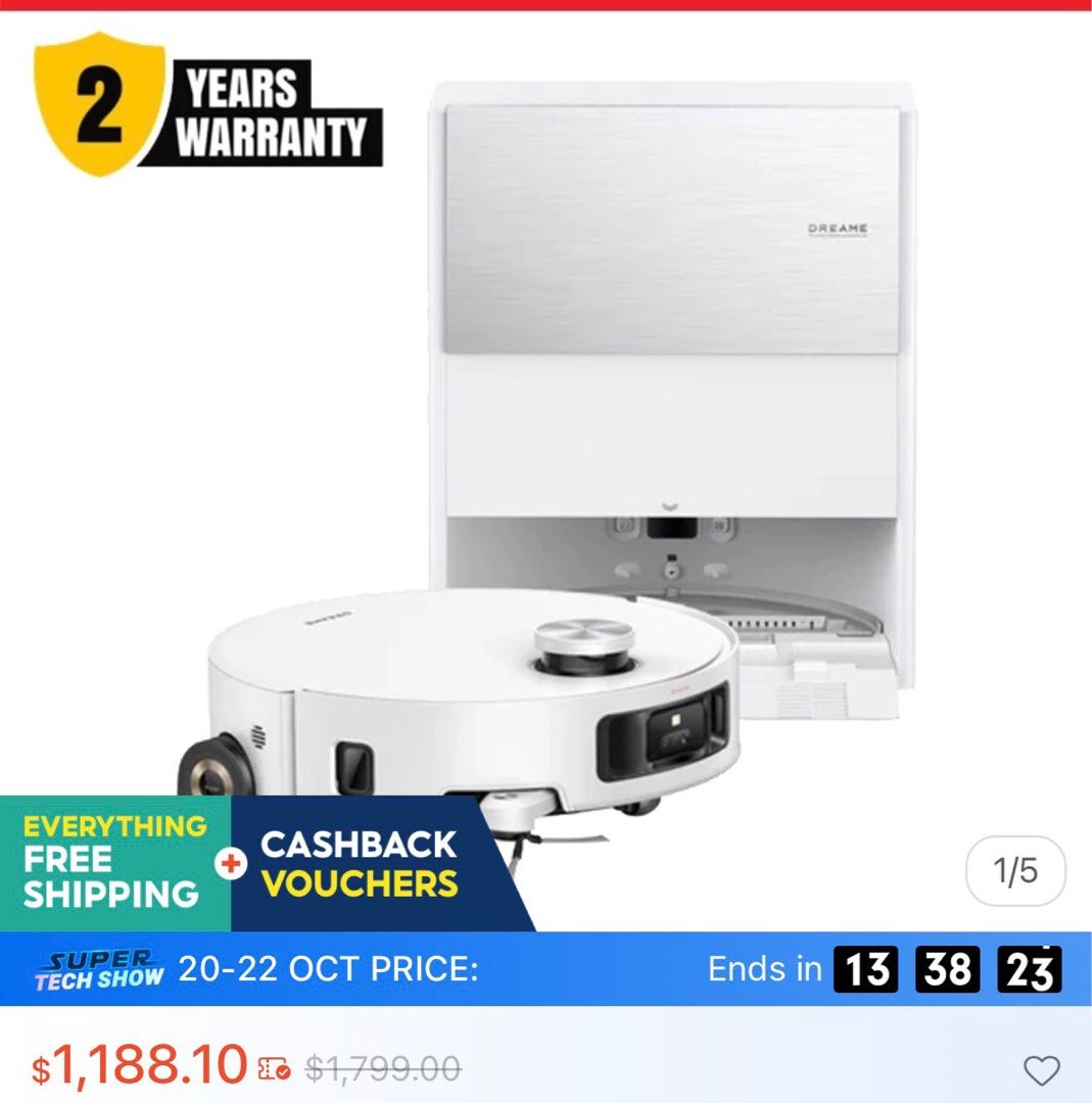 Dreame aqua 10 roller robot mop vacuum, TV & Home Appliances, Vacuum ...