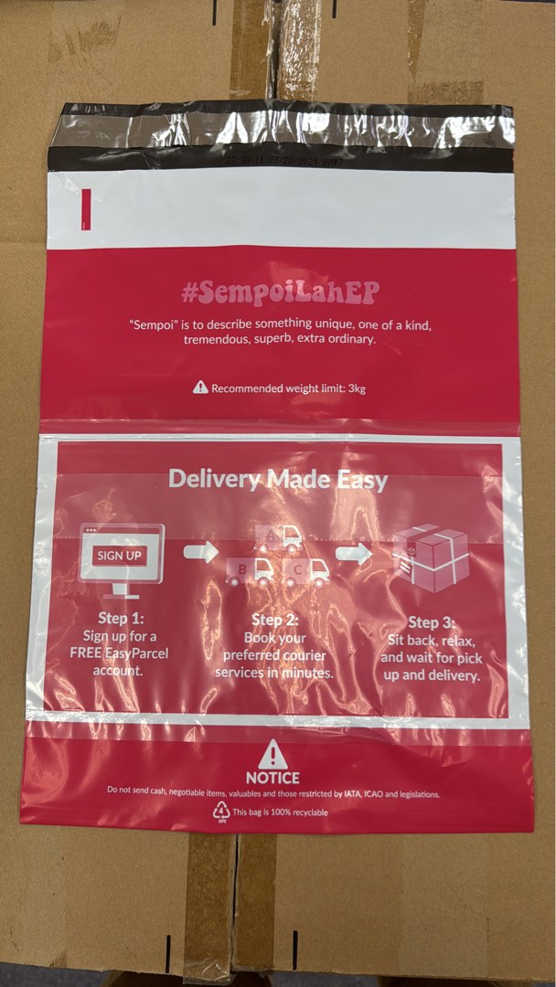 Easy Parcel Shipping Flyer Bag, Hobbies & Toys, Stationery & Craft ...