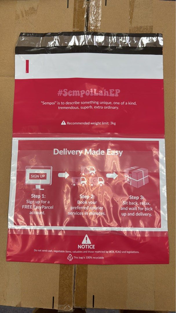 Easy Parcel Shipping Flyer Bag, Hobbies & Toys, Stationery & Craft ...