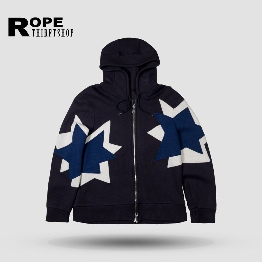 Hoodie Zip NEIL BARRETT double pop art star Not Supreme Offwhite Bape ...