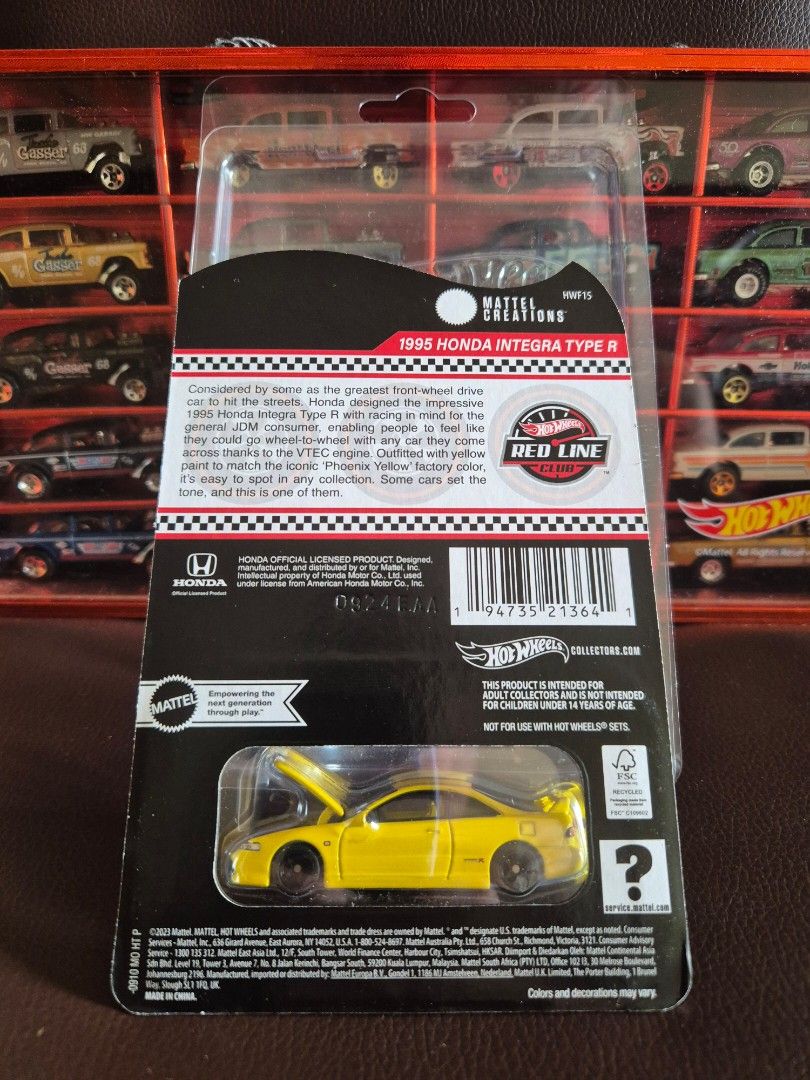 Hot Wheels RLC Red Line 1995 Honda Integra Type R, Hobbies & Toys, Toys ...