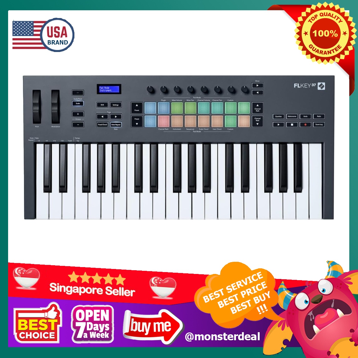Novation FLkey 37 MIDI Keyboard - Seamless FL Studio Integration with ...