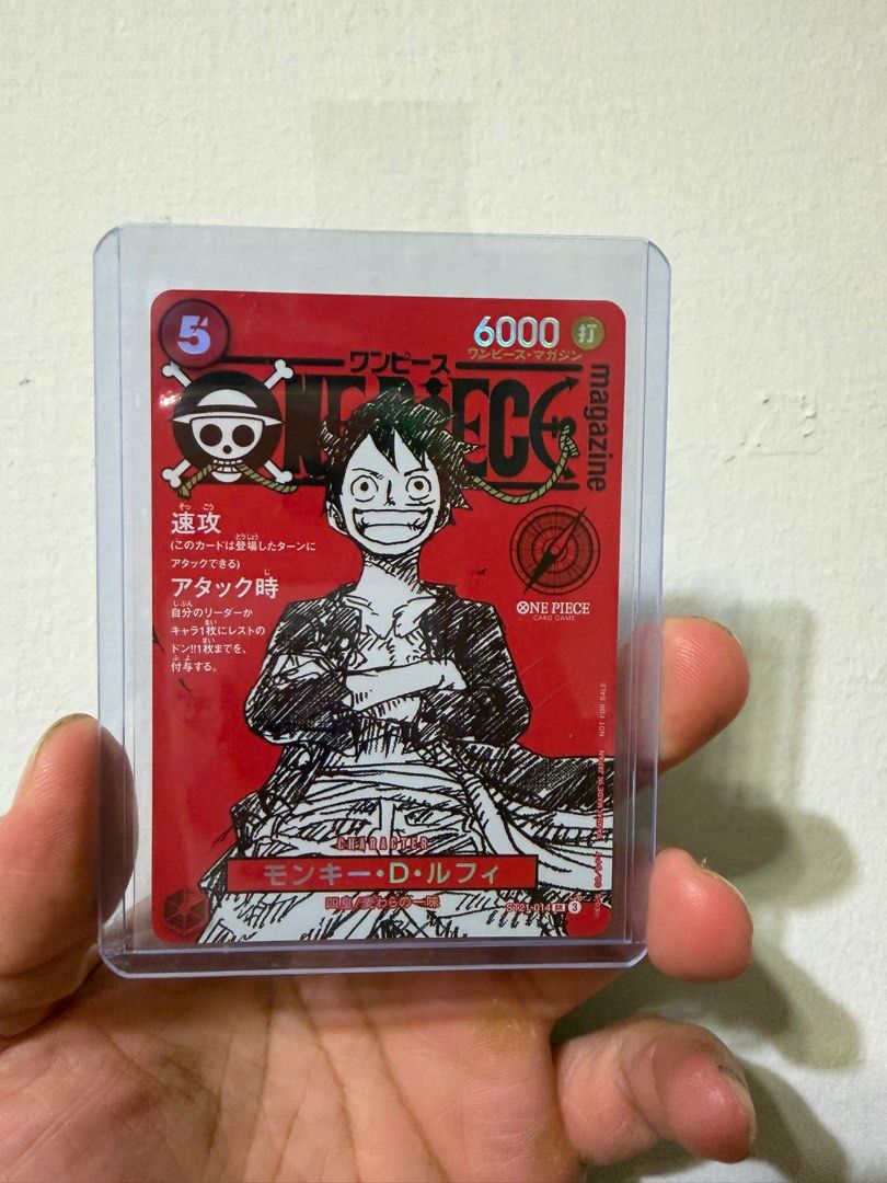 One Piece Card Game - Monkey D. Luffy Magazine promo, Hobbies & Toys ...