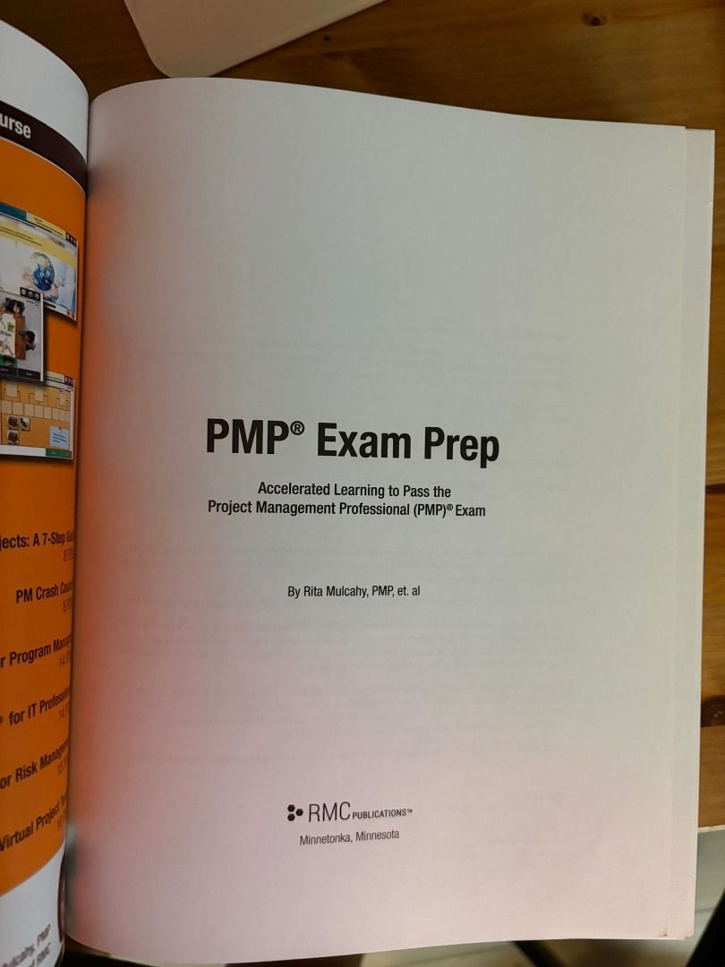 PMP Exam Prep 9th edition by Rita Mulcahy, with 400 sample exam ...