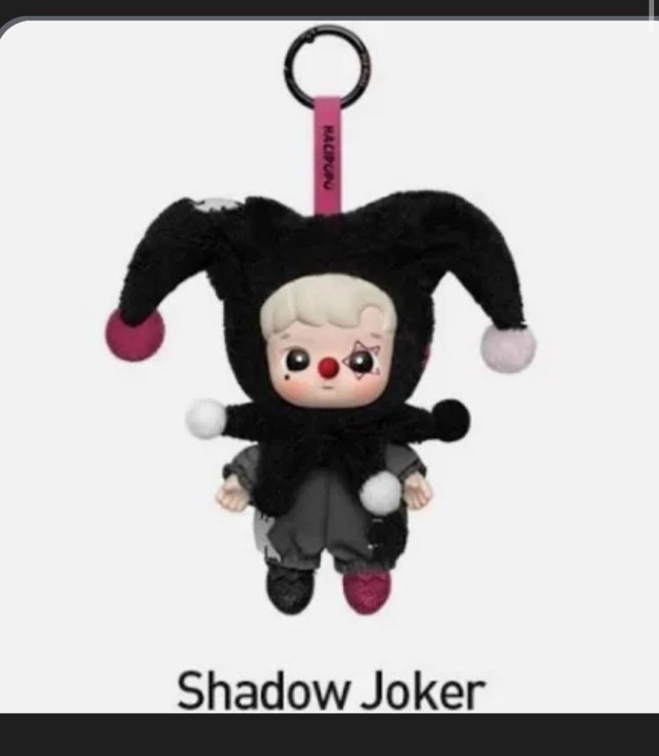 POP MART WHY SO SERIOUS Vinyl Plush Pendant - Shadow Joker, Hobbies ...