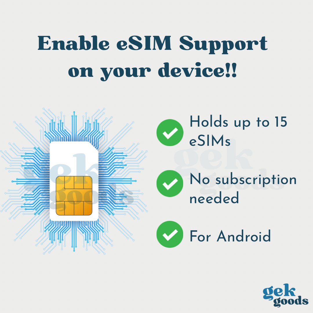 Removable eSIM Adapter Add eSIM Support to most Android Phone Travel ...