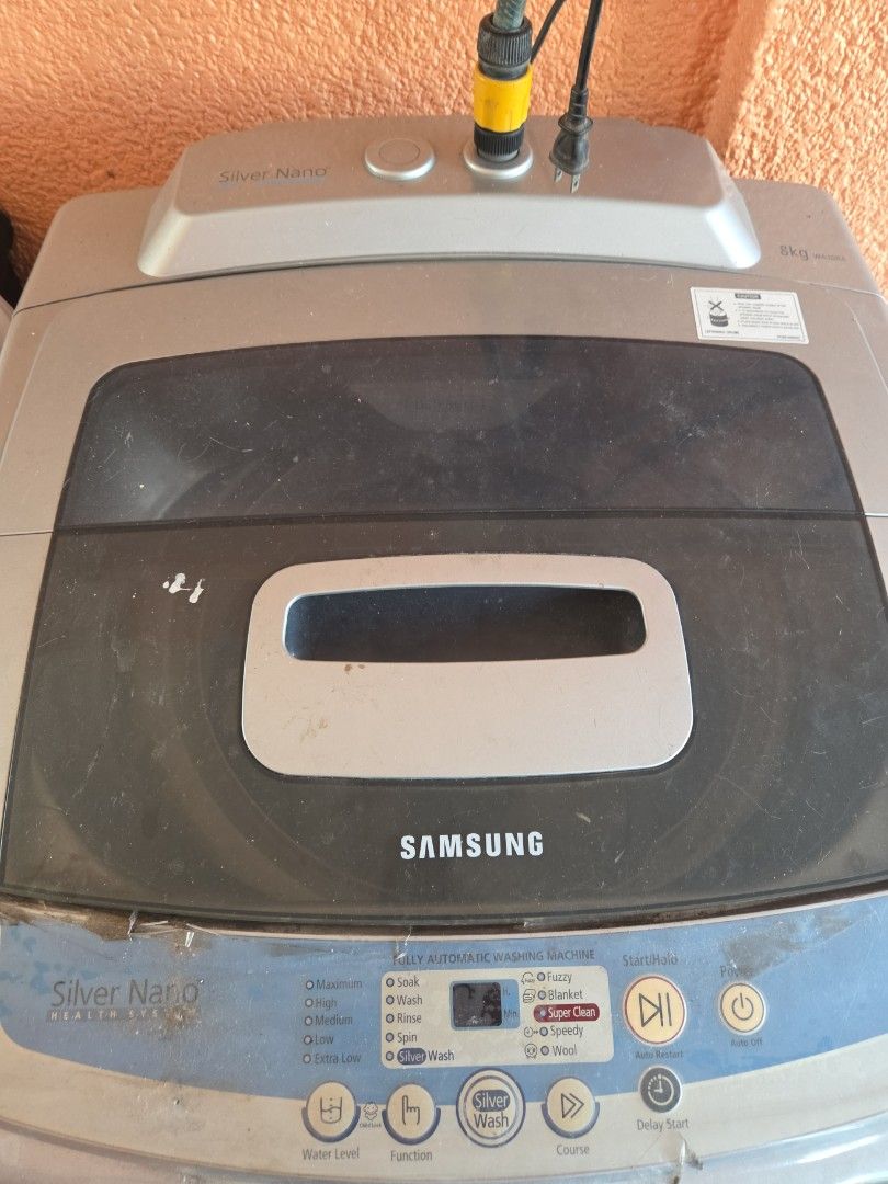 Samsung automatic washing machine Silver Nano, TV & Home Appliances ...