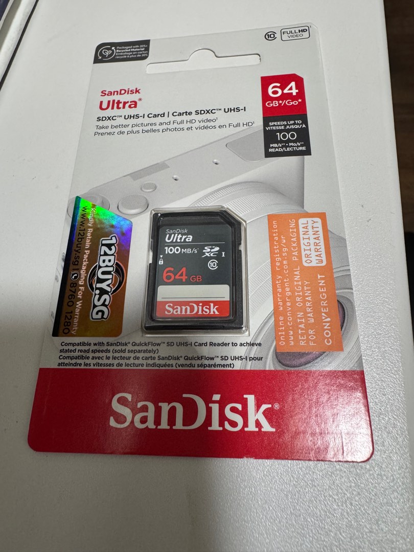 SanDisk Ultra 64GB SD card, Mobile Phones & Gadgets, Mobile & Gadget ...
