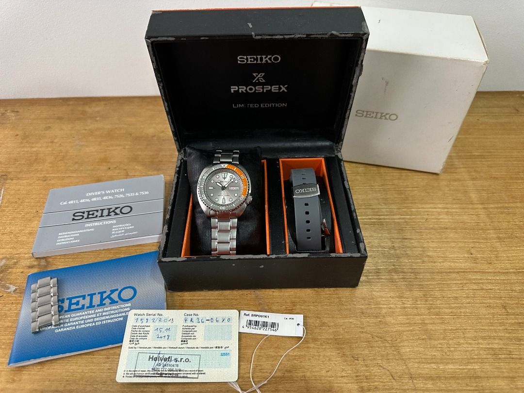 Seiko Prospex Dawn Grey Turtle Limited edition SRPD01K1, Men's Fashion ...
