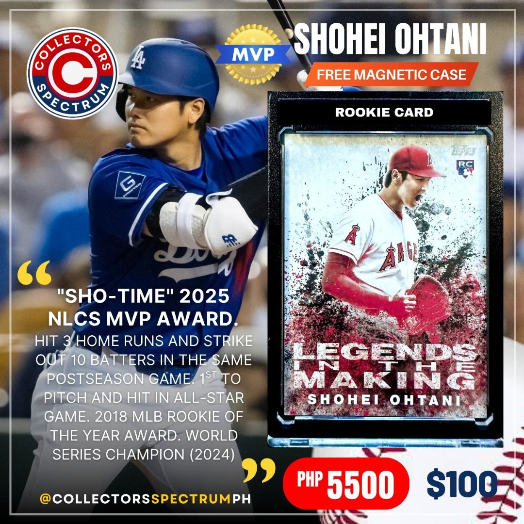 Shohei Ohtani ROOKIE RC MLB Cards in Magnetic Case, Hobbies & Toys ...