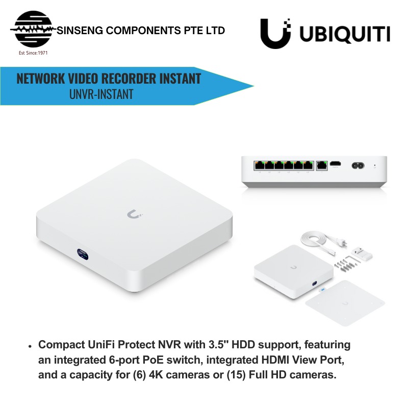 Ubiquiti UniFi UNVR Instant Network Video Recorder UNVR-Instant – 6 ...