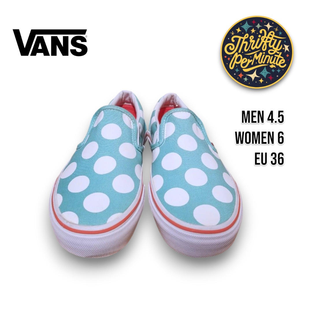 Vans Polka Dot Slip-On Sneakers, Women's Fashion, Footwear, Sneakers on ...