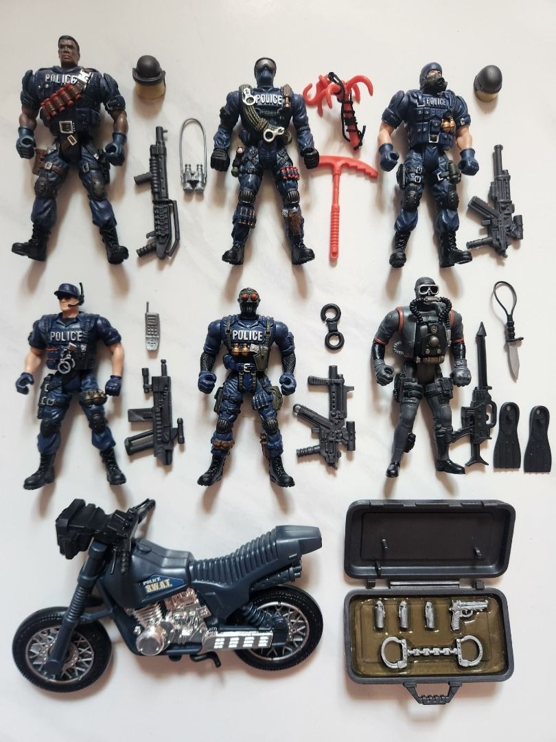 Vintage Chap Mei SWAT Police Force Action Figures Lot (1999) , Mech ...