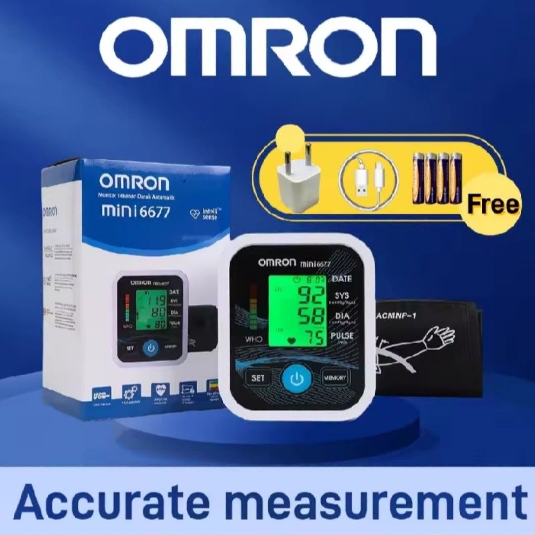New Omron Voice Blood Pressure Monitor Sphygmomanometer, Health & Nutrition, Health Monitors ...