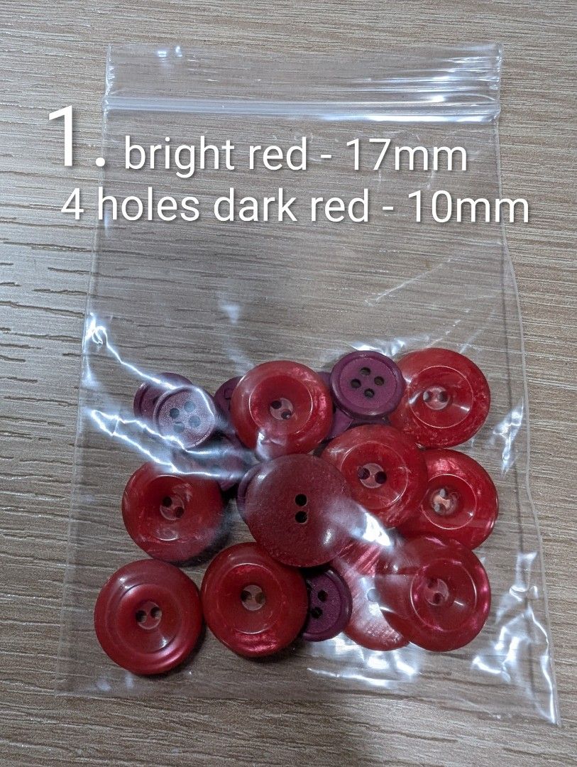 Assorted Buttons - Various Sizes and Colors, Hobbies & Toys, Stationery ...