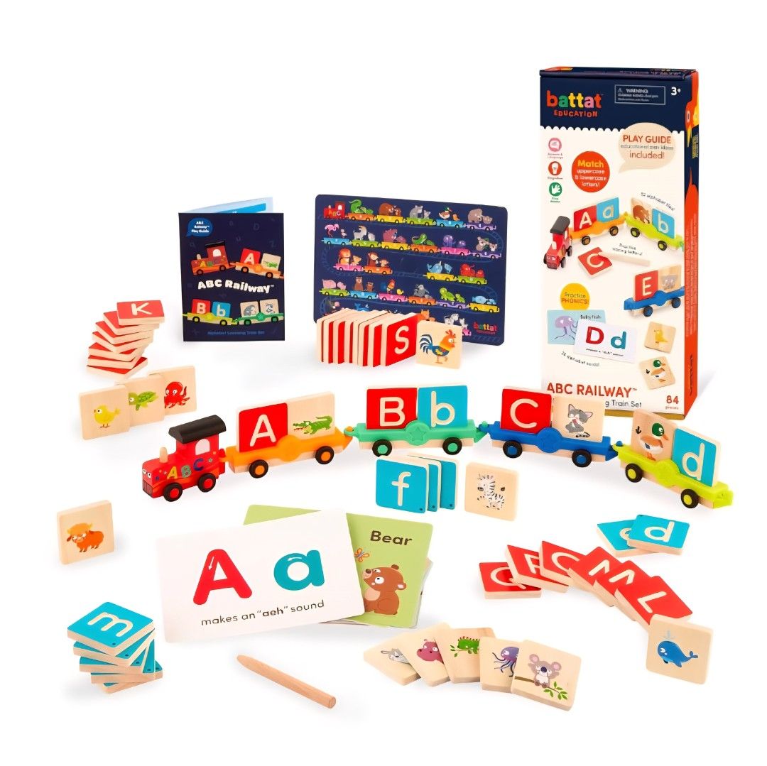 Battat Education ABC Railway Alphabet Learning Wooden Train Set ...