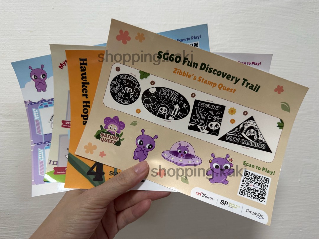 BN Brand New SBS Transit SG60 Fun Discovery Trail Sticker Set, Hobbies ...