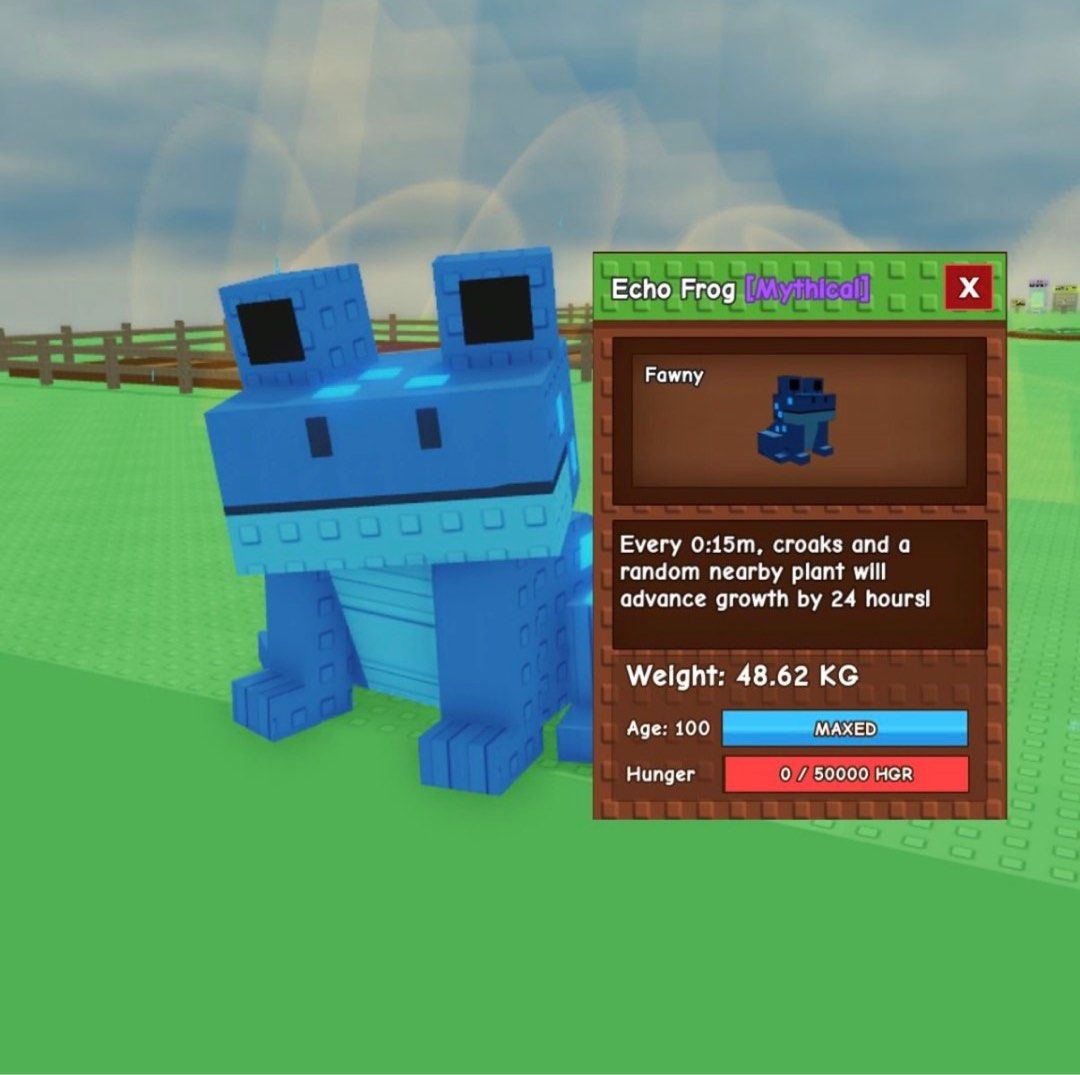 Grow a garden 15 second cooldown echo frog spectral mutation, 興趣及遊戲, 收藏 ...