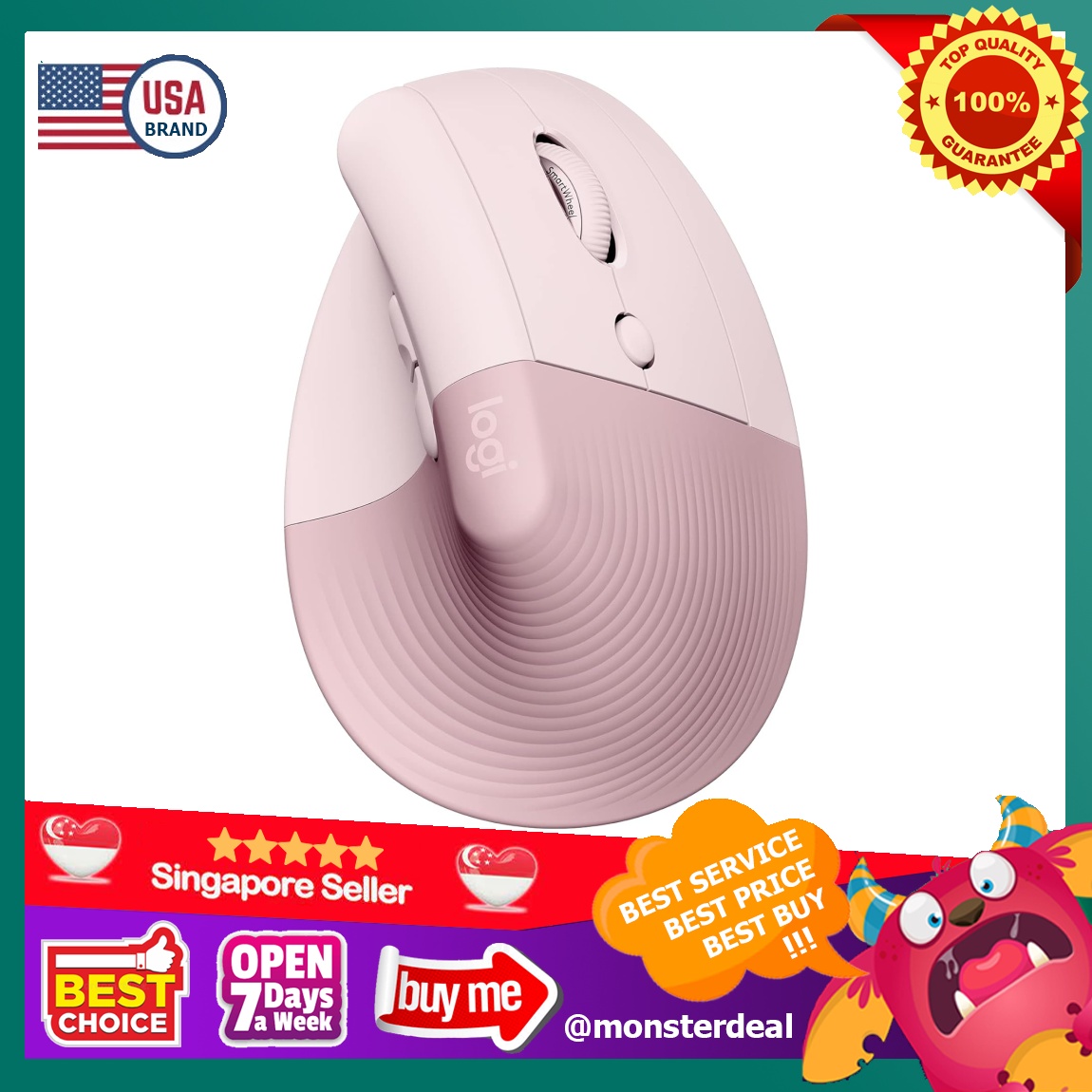 Logitech Lift Vertical Ergonomic Mouse Wireless Bluetooth Or Logi Bolt ...