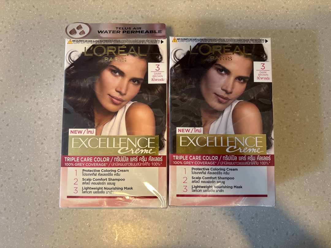 L'Oreal Excellence Creme 3 Dark Brown Hair Dye, Beauty & Personal Care ...