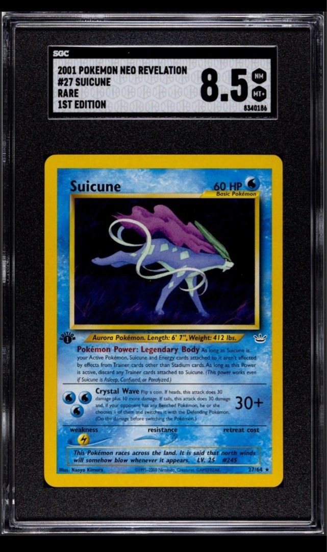 Pokemon Neo Revelation 1st Ed Rare Suicune Raikou Entei Legendary Trio ...
