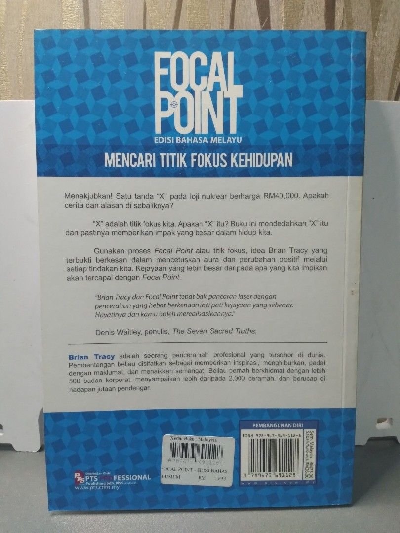 Preloved buku MOTIVASI FOCAL POINT EDISI BAHASA MELAYU MENCARI TITIK FOKUS KEHIDUPAN KARYA BRIAN ...