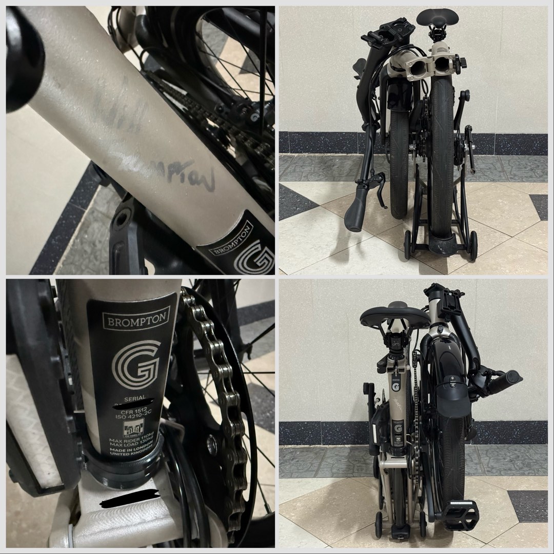 Signed 11 speed Brompton G line S size White Alfine 11 , Sports ...