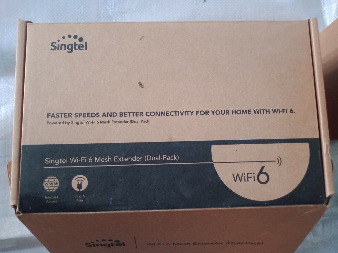 Singtel WiFi 6 Mesh Extender (Dual-Pack), Computers & Tech, Parts ...