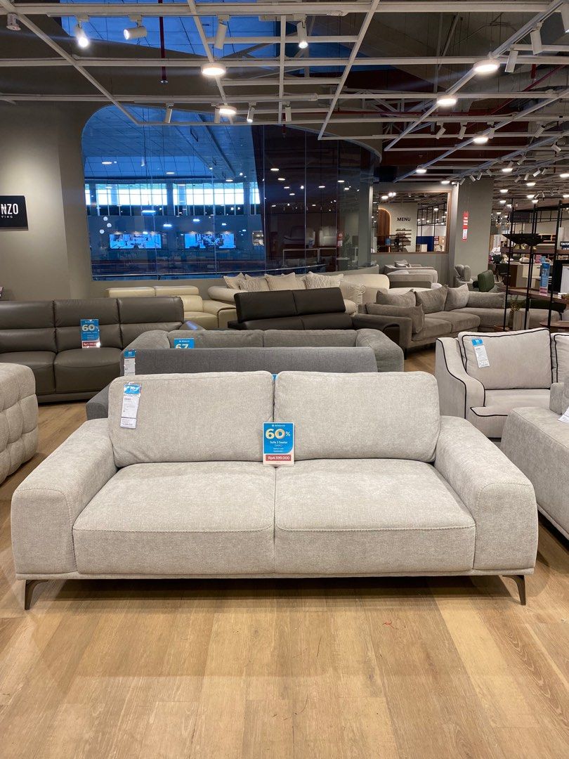 SOFA EMPUK DEKORUMA BXC 3 SEATER, Antik, Furnitur di Carousell