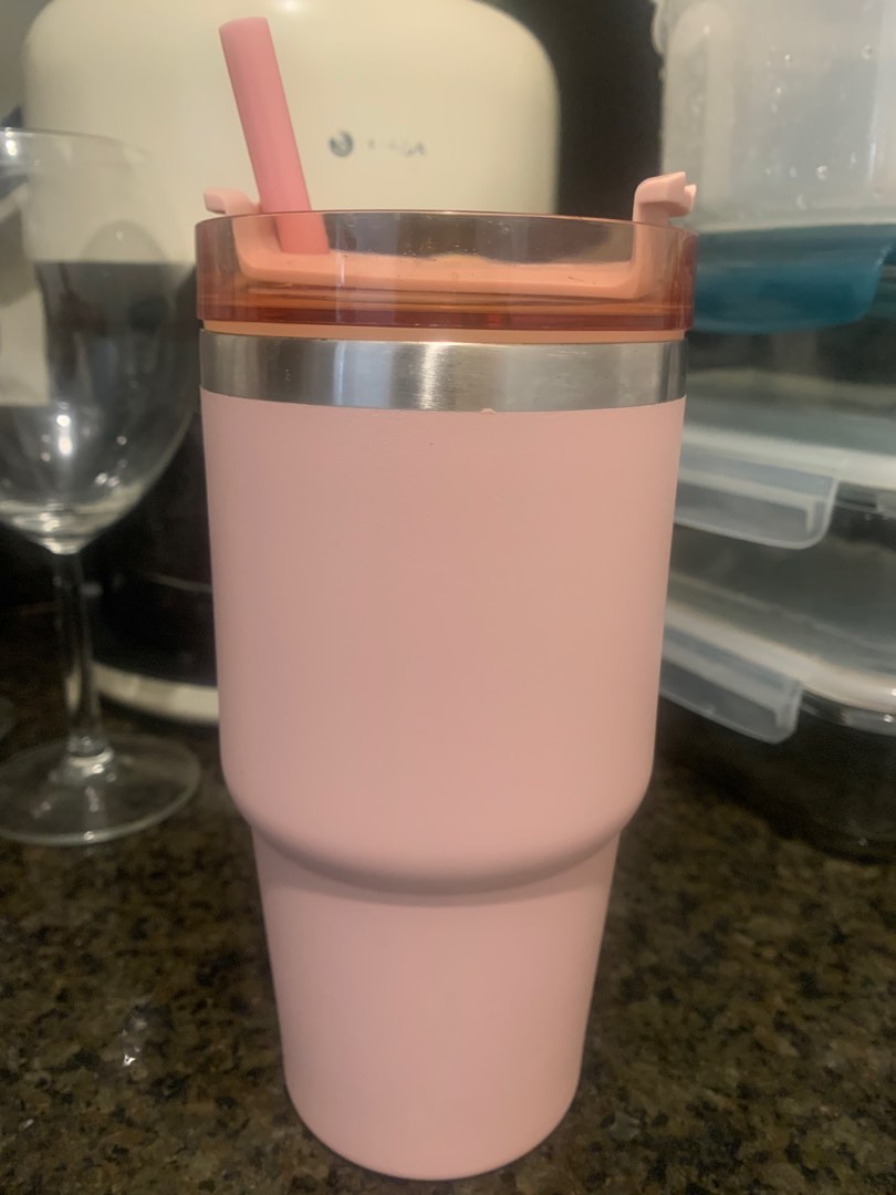 Stanley + Starbucks Pink Tumbler with Straw, Furniture & Home Living ...
