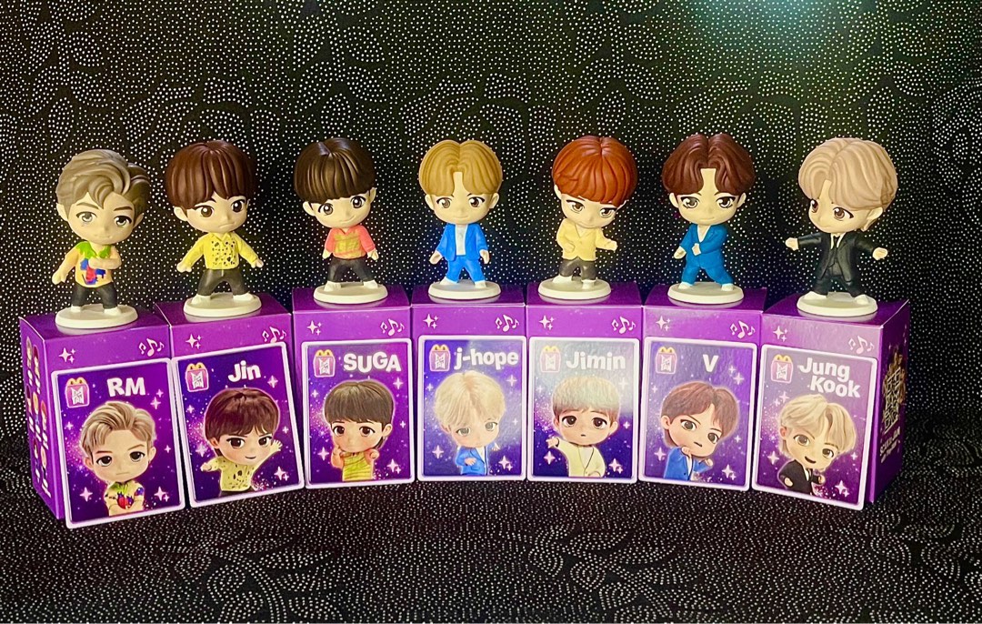WTS FULL SET McDonald’s BTS Meal Figurines. (All 7 members), Hobbies ...